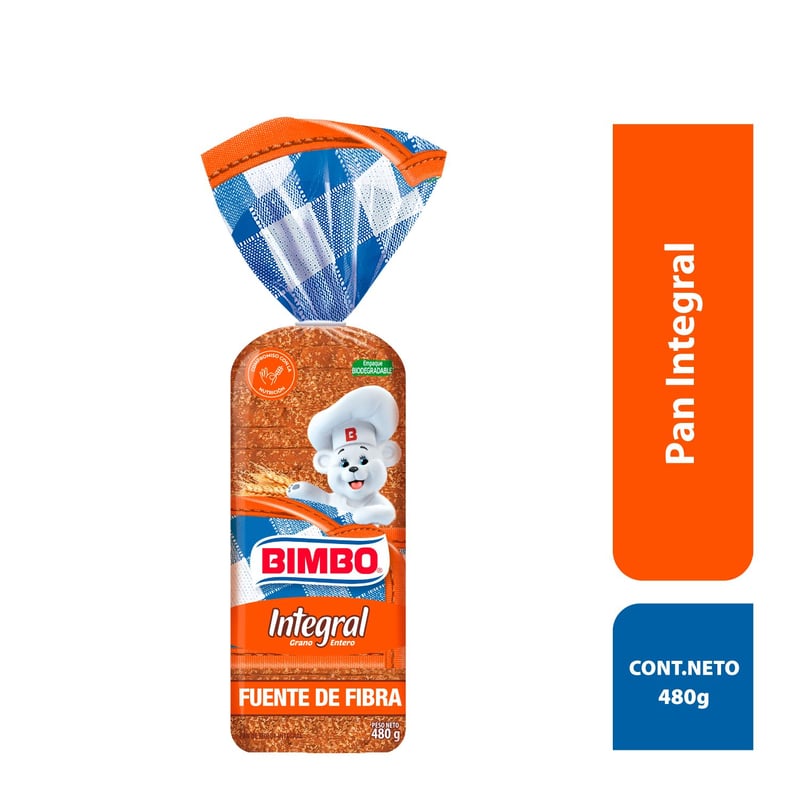 Pan de molde integral Bimbo 480 g | Tottus Perú