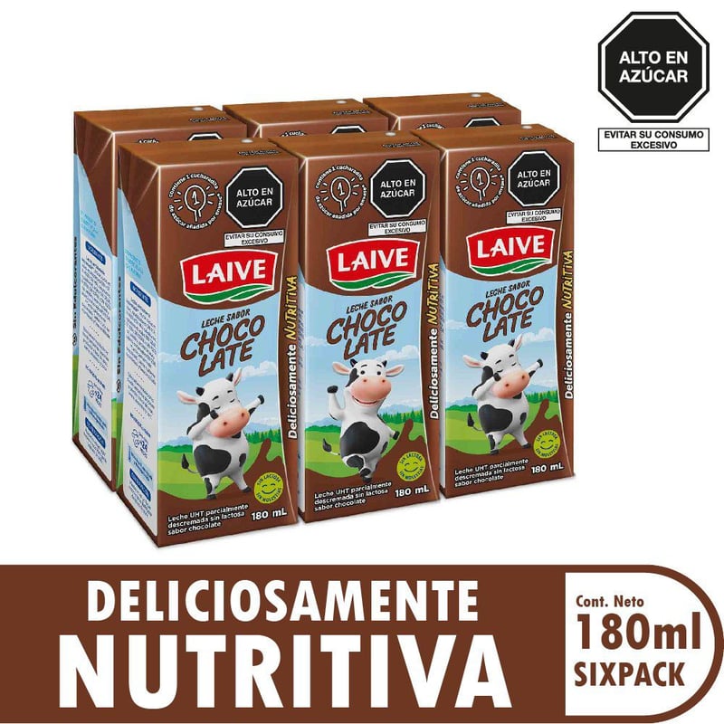 Six Pack de Leche con Sabor a Chocolate de Laive | Tottus Perú