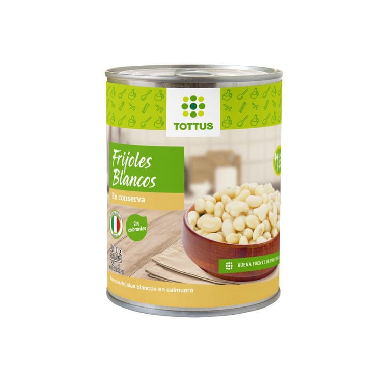 Conserva de frijoles blancos en salmuera de 400 g | Tottus Perú