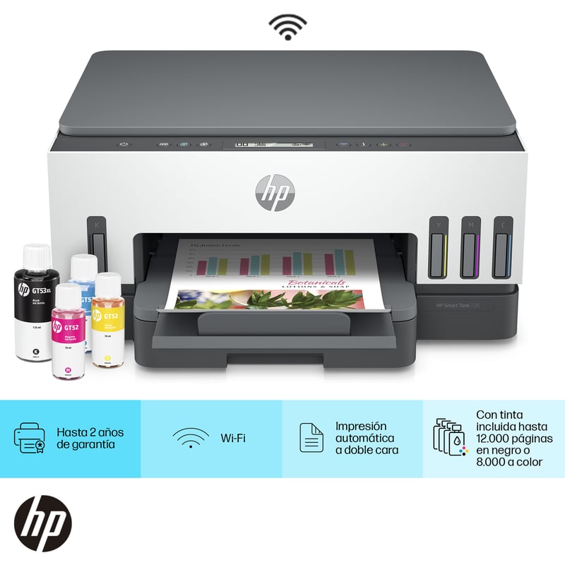 Impresora Multifuncional HP Smart Tank 720 | Tottus Perú