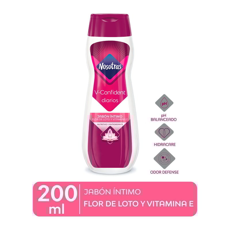 Jabón Íntimo Nosotras V Confident Envase 200 mL | Tottus Perú