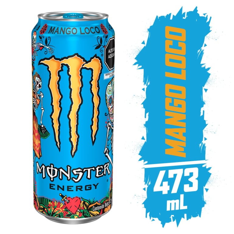 Bebida energizante Monster Mango Loco de 473 mL | Tottus Perú