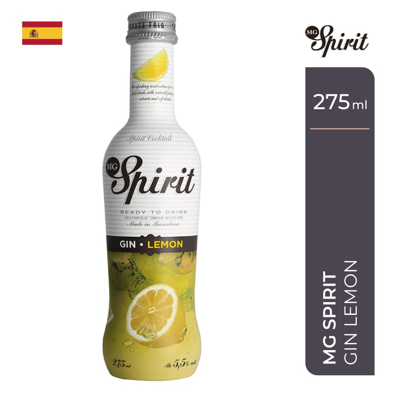 BEBIDA ALC SPIRIT GIN LEMON BOT X 275ML | Tottus Perú