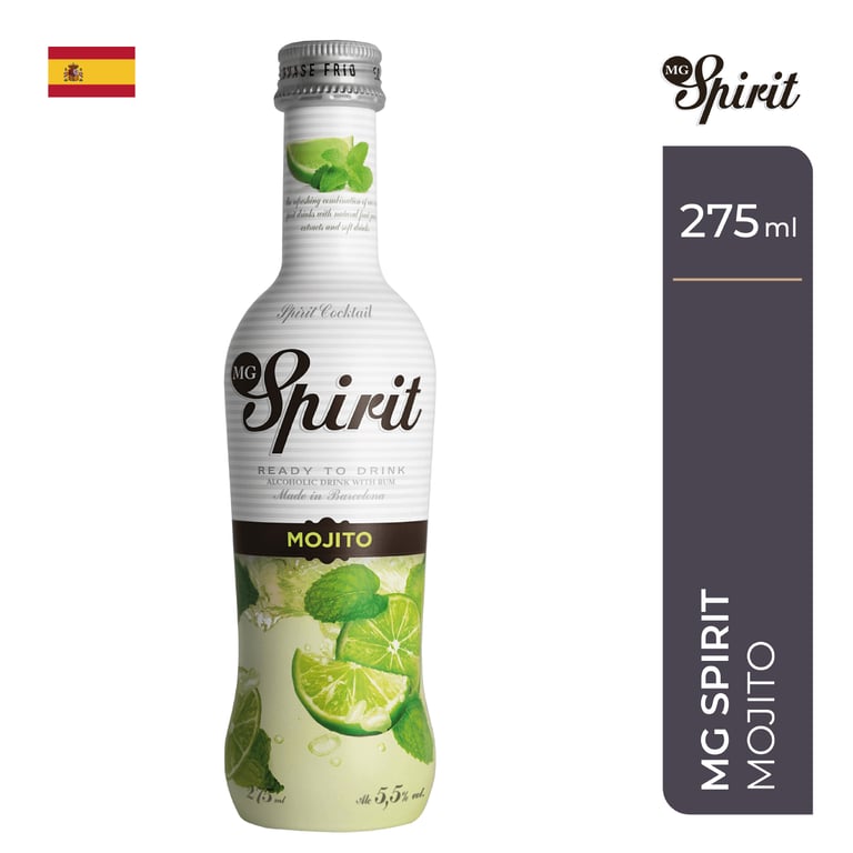 Bebida Mg Spirit Ron Mojito Lima Botella 275mL | Tottus Perú