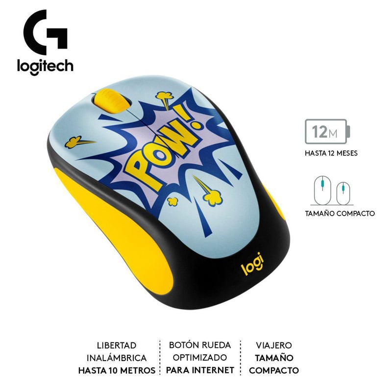 MOUSE INALAMBRICO LOGITECH M317C YELLOW | Tottus Perú