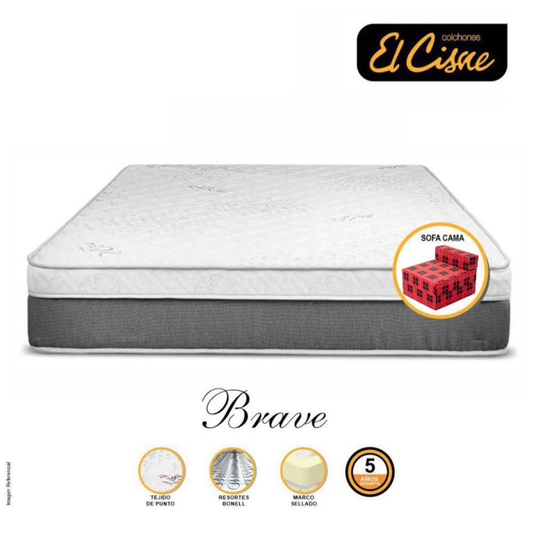 COLCHON BRAVE 2.0PLZ+SOFA CAMA | Tottus Perú