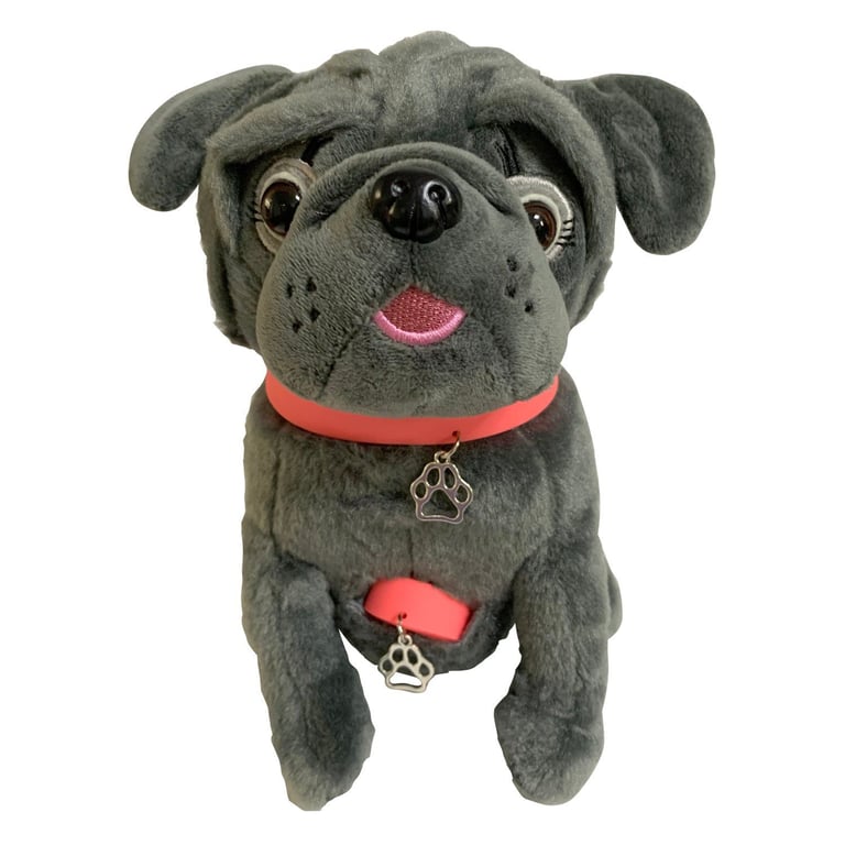 Peluche Perro Pug Chester Rojo 20 cm | Tottus Perú