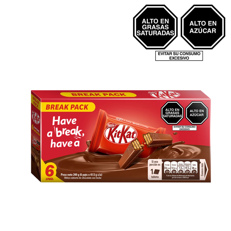 Kit Kat Wafer Cub Chocolate 6 unidades | Tottus Perú