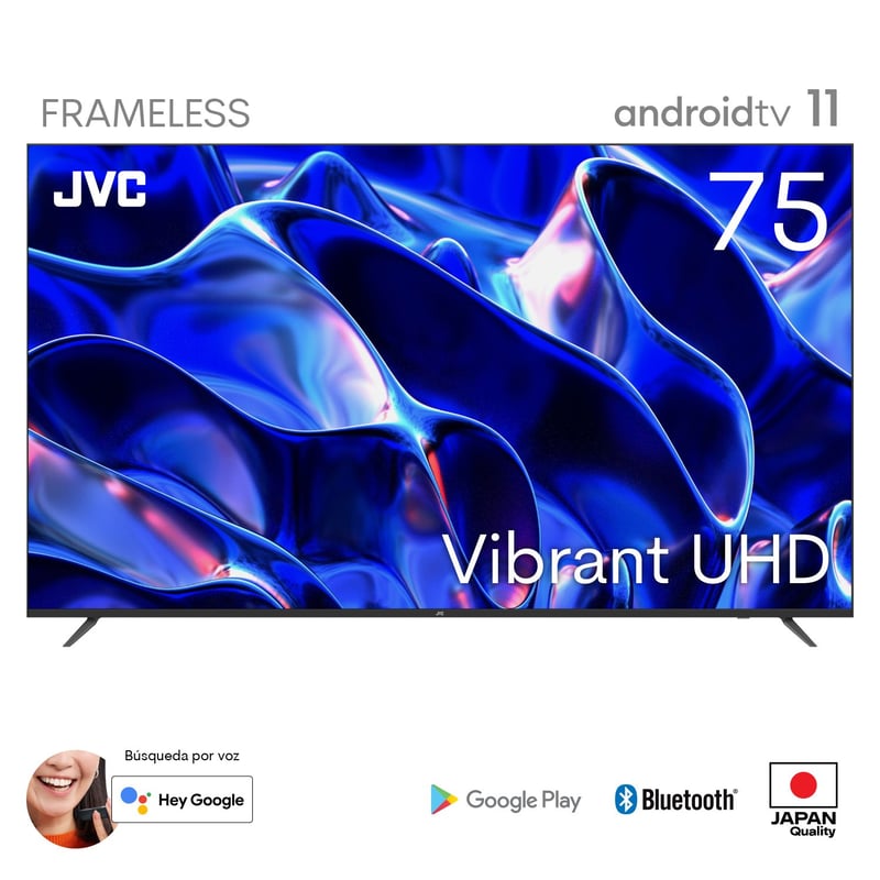 Televisor JVC 75" LED UHD 4K Smart TV Android Frameless LT-75KB527 ...