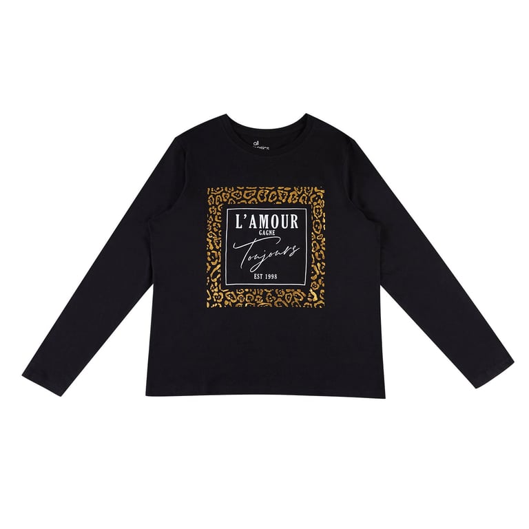 Polo Estampado Manga Larga Mujer | Tottus Perú