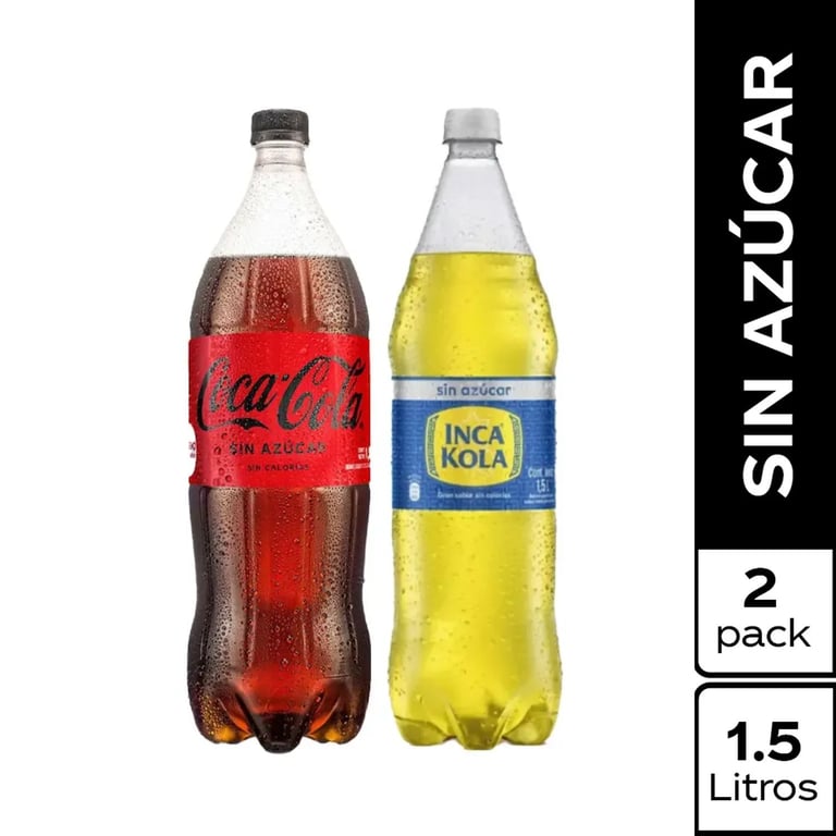 Gaseosa Inca Kola 1.5 L + Gaseosa Coca Cola 1.5 L | Tottus Perú