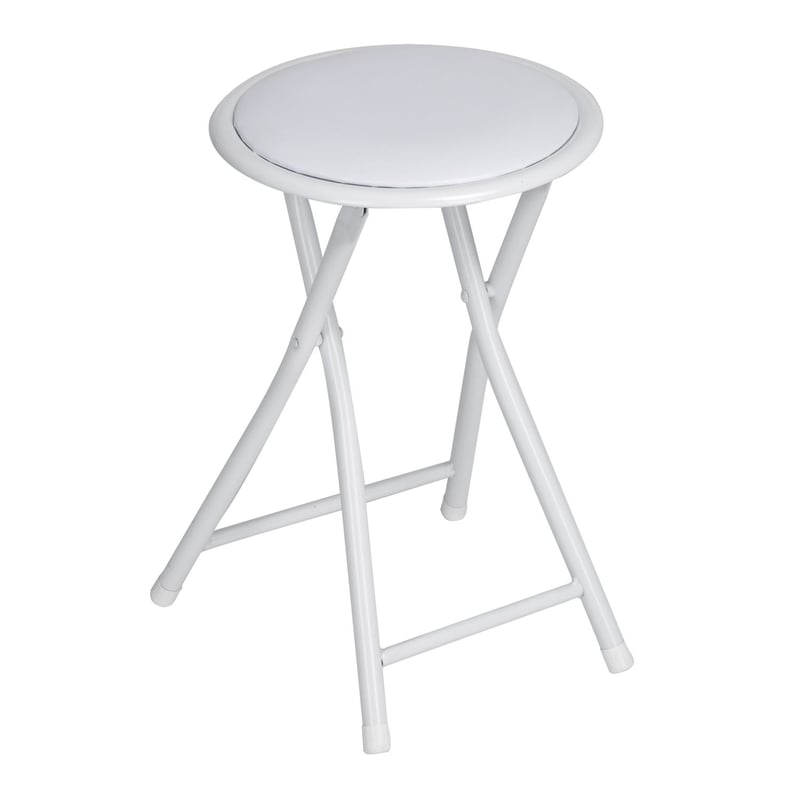 Banquito Plegable Redondo Plástico Blanco | Tottus Perú