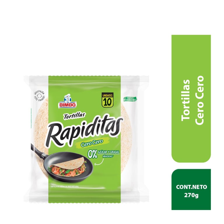 Tortillas Cero Cero Bimbo x 270 gr | Tottus Perú