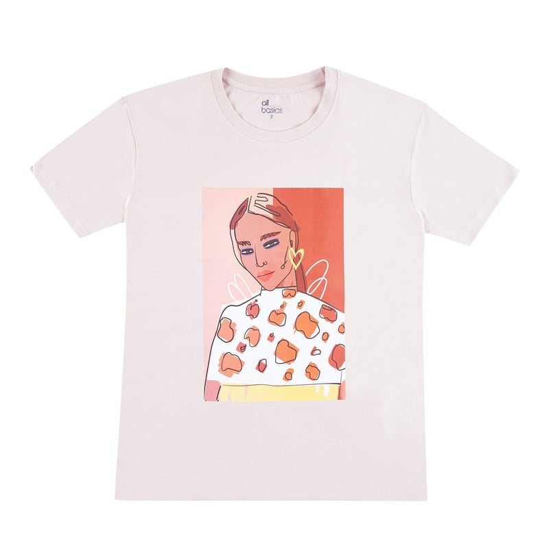 Polo Estampado Manga Corta Oversize Mujer All Basics | Tottus Perú