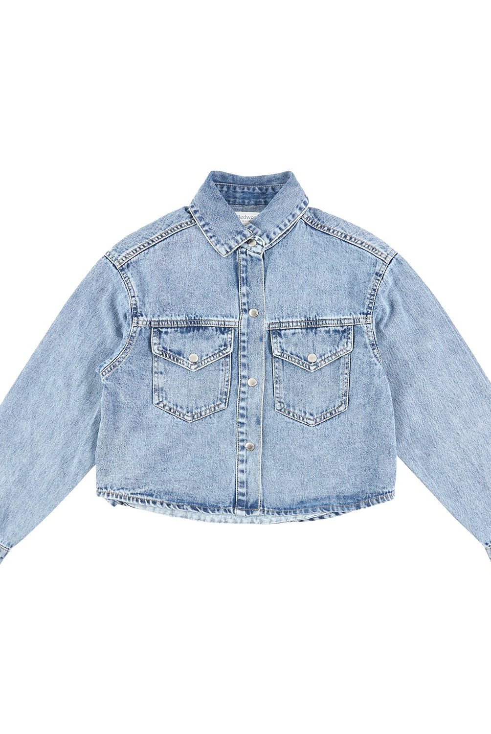 Casaca Jean Crop Mujer Redwood | Tottus Perú