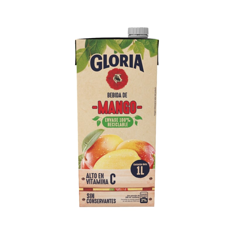 BEBIDA DE MANGO GLORIA CAJA 1L | Tottus Perú