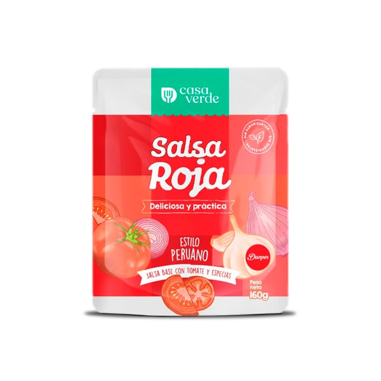Salsa Roja Pouch Casa Verde 160g | Tottus Perú