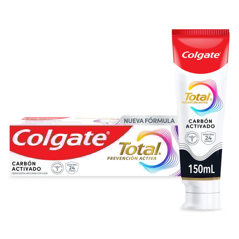 Pasta Dental Colgate Total 12 Carbón Activado 150ml | Tottus Perú