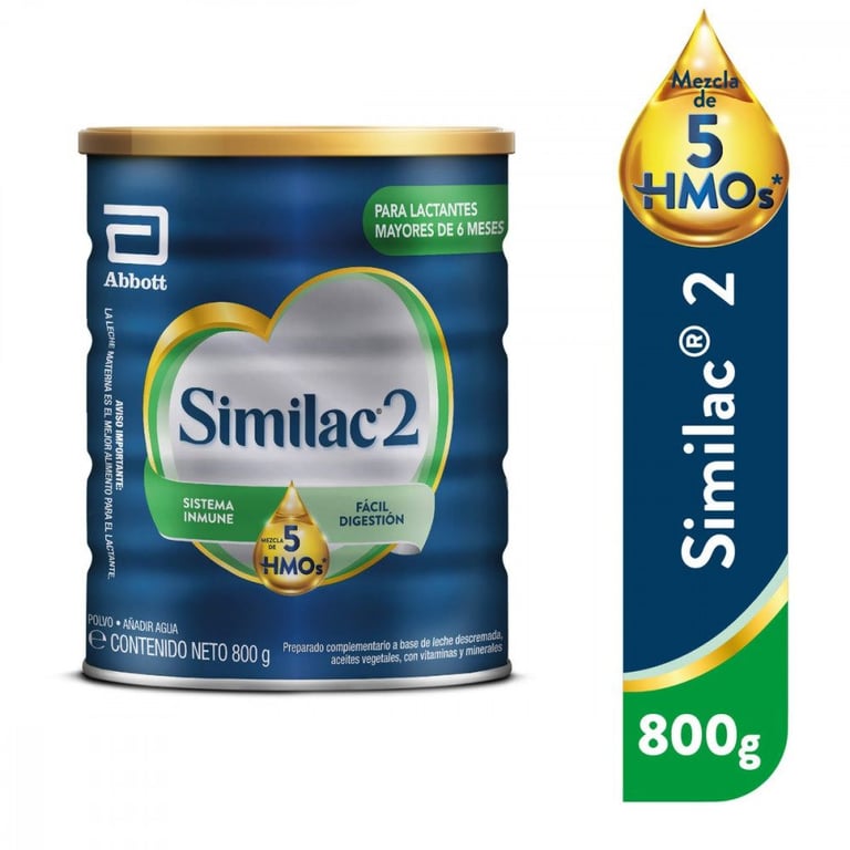 Similac 2 con mezcla de 5 HMO 800 g | Tottus Perú