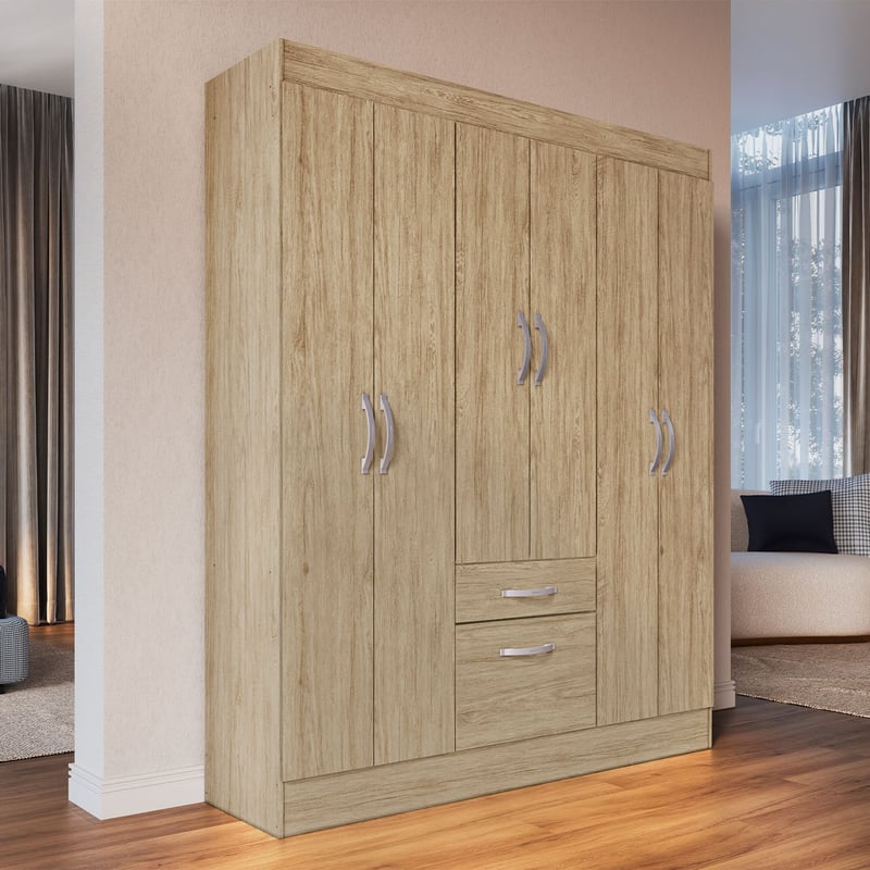 Ropero 6 Puertas 1 Cajon 1 Zapatera Malbec | Tottus Perú