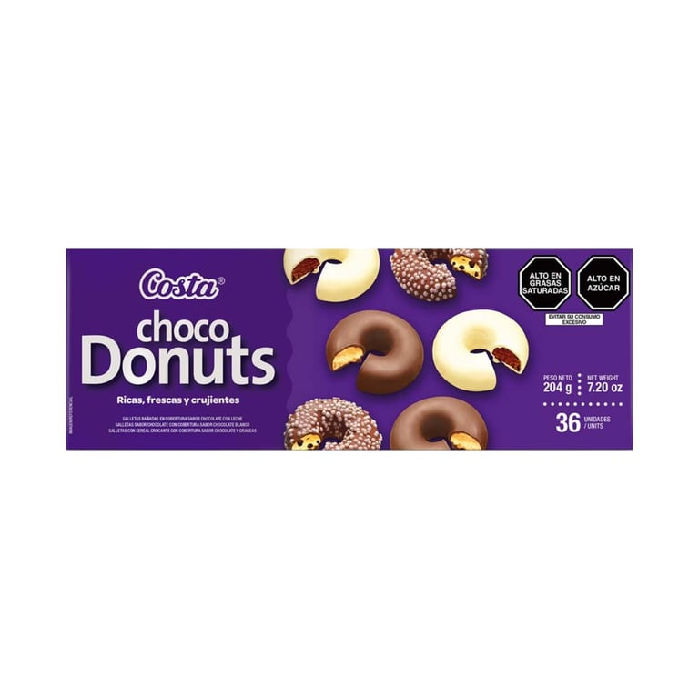 Galleta Costa Choco Donuts Caja 204 g | Tottus Perú