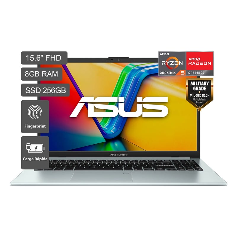 Laptop ASUS Vivobook Go 15 AMD Ryzen 5 7520U 8GB 256GB 15.6" | Tottus Perú