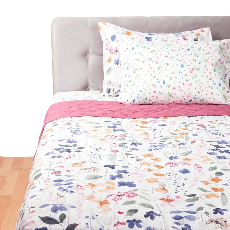 Set de Cama Quilt 1.5 Plazas Floral | Tottus Perú