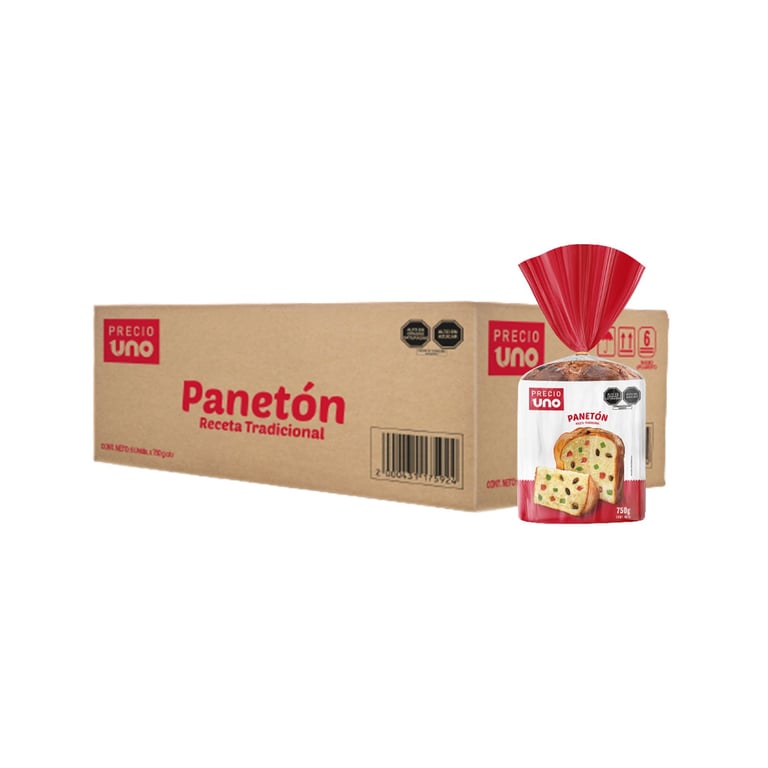 Caja Panetón Tradicional Precio Uno x 6 Unidades | Tottus Perú