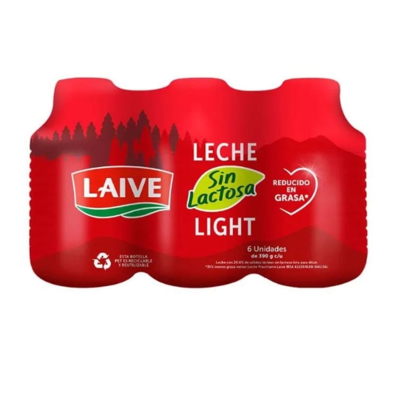 Leche Light Laive sin Lactosa 395g 6 Unidades | Tottus Perú