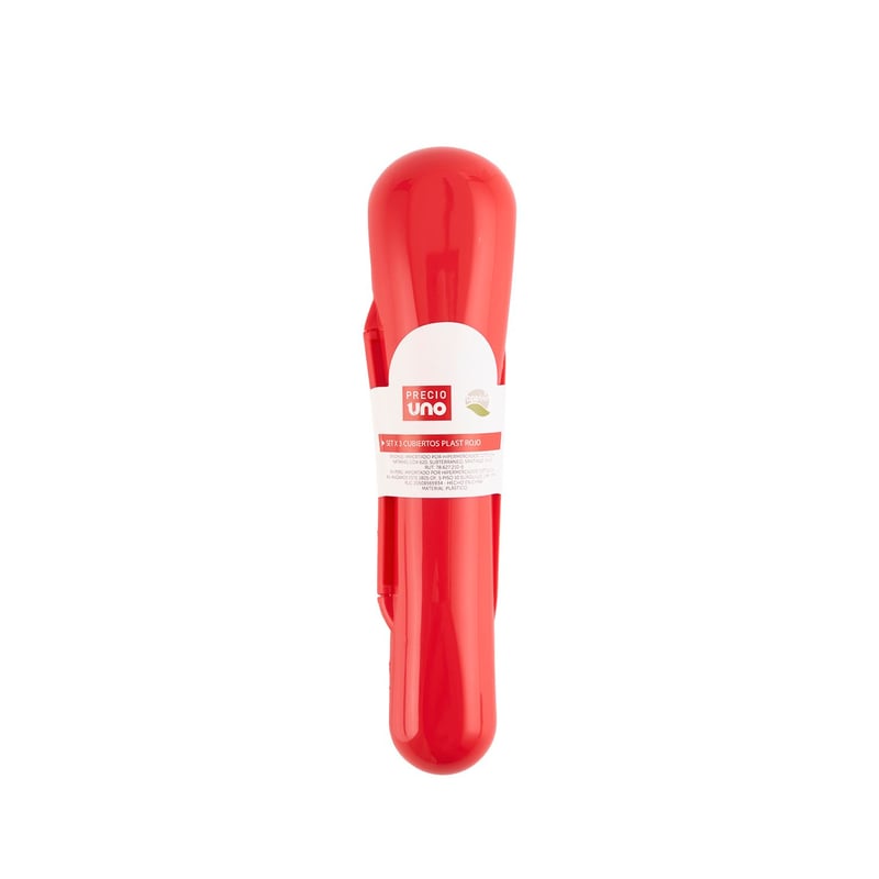 Set Cubiertos Plástico Rojo x 3 Unidades Precio Uno | Tottus Perú
