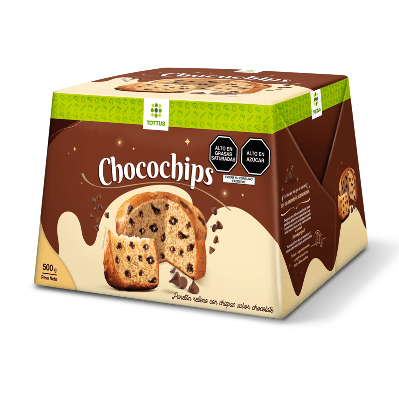 Panetón Chispas Chocolate Tottus X 500 gr | Tottus Perú