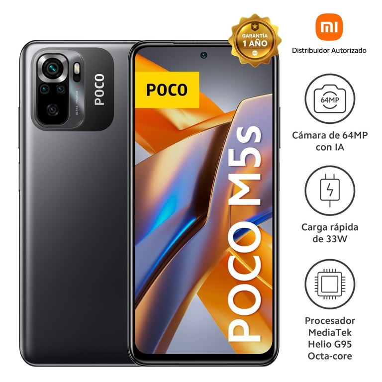Smartphone Poco M5s 256GB 8GB Gris | Tottus Perú