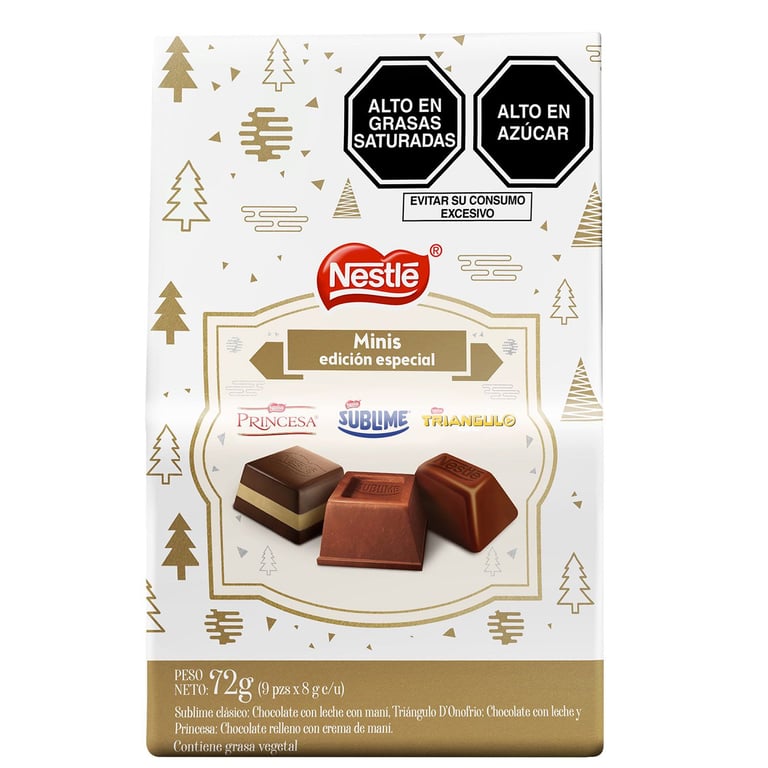 Chocolate Nestlé Princesa Sublime Triángulo Minis 8 g x 9 Unidades ...