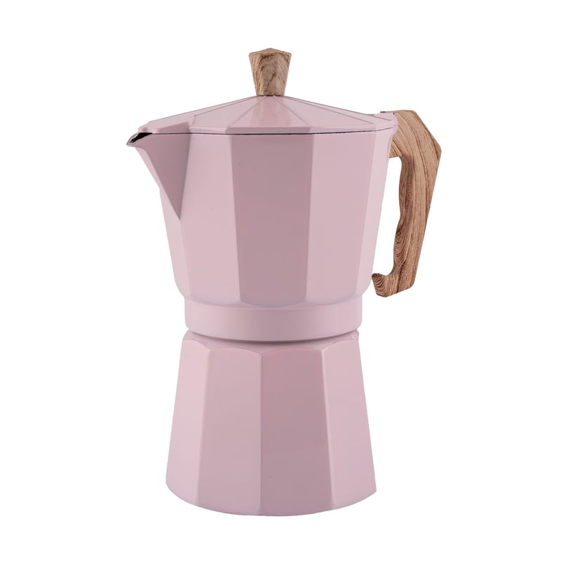 Cafetera de Aluminio Rosa Mango Madera | Tottus Perú