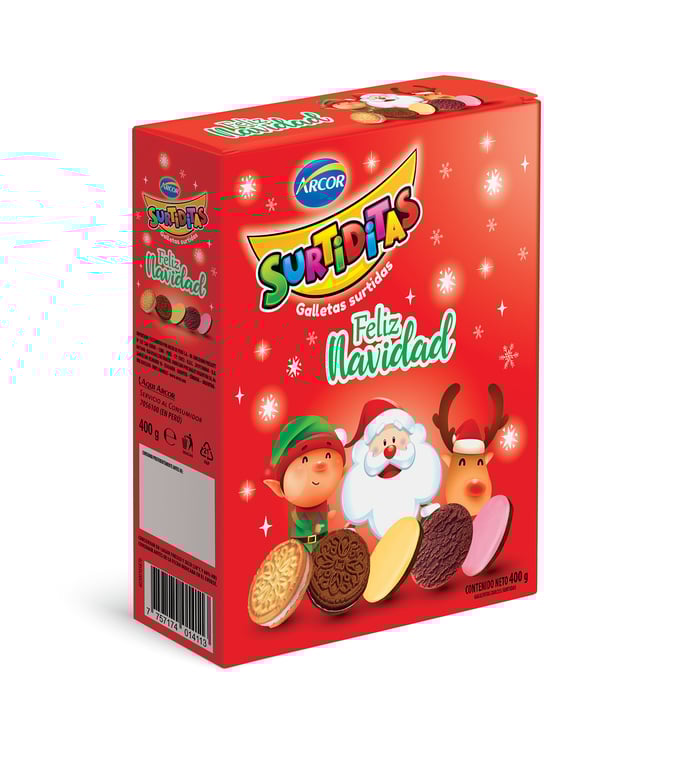 Galletas Surtiditas Navidad 400 g | Tottus Perú
