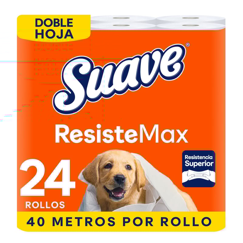 Papel Higiénico Resistemax Doble Hoja Suave 40 mtrs x 24 | Tottus Perú