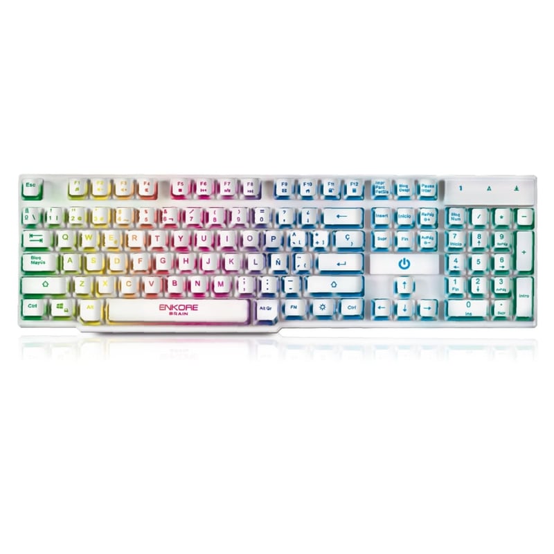 TECLADO GAMER BLANCO ENK603W | Tottus Perú