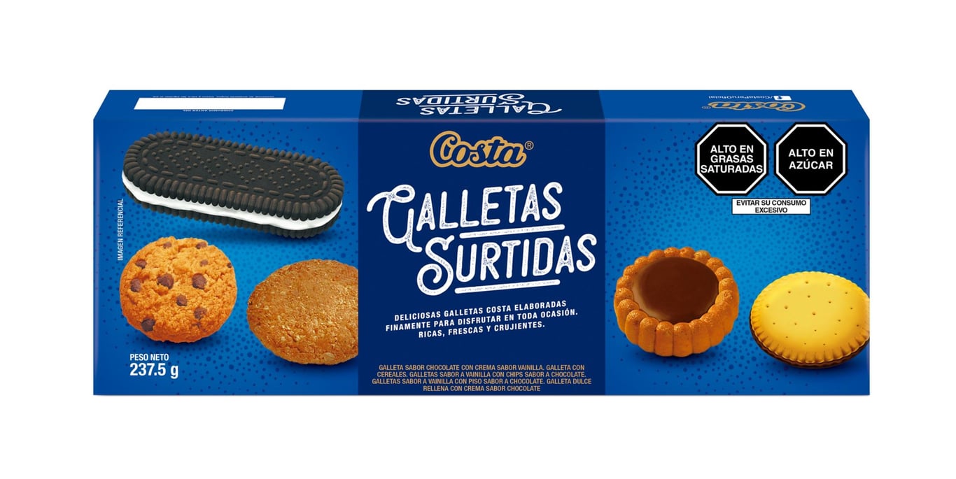 Galletas Surtidas Costa Caja X 237.5G | Tottus Perú