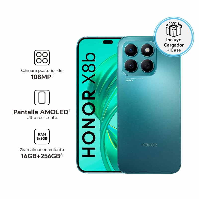 Smartphone Honor X8B 8GB+256GB Cyan | Tottus Perú
