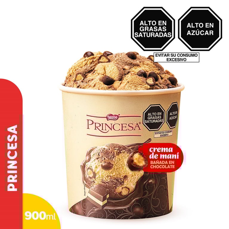 Helado Donofrio Sabor Princesa Chocolate Mani Pote 900 mL | Tottus Perú