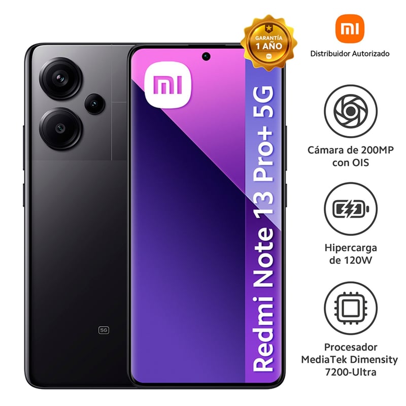 Smartphone Redmi Note 13 Pro+ 5G Negro 12+512Gb | Tottus Perú