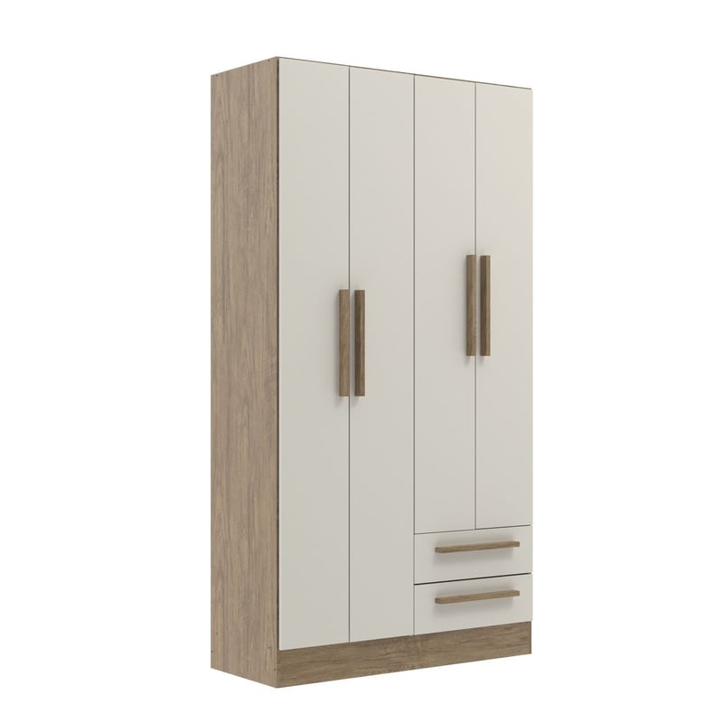 Ropero 4 Puertas 2 Cajones Off White | Tottus Perú
