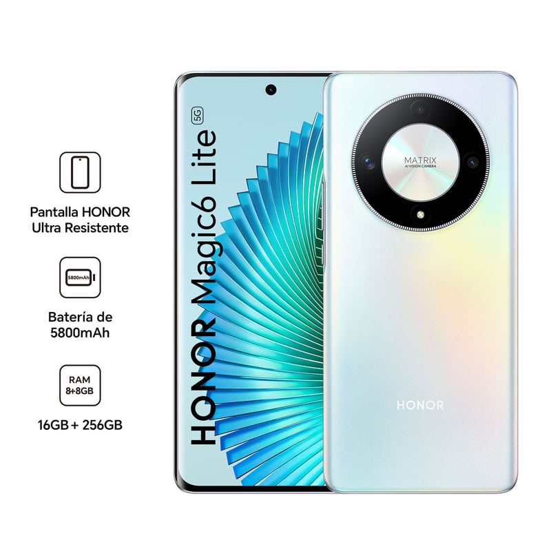 Smartphone Honor Magic 6 Lite 8+256Gb Silver | Tottus Perú