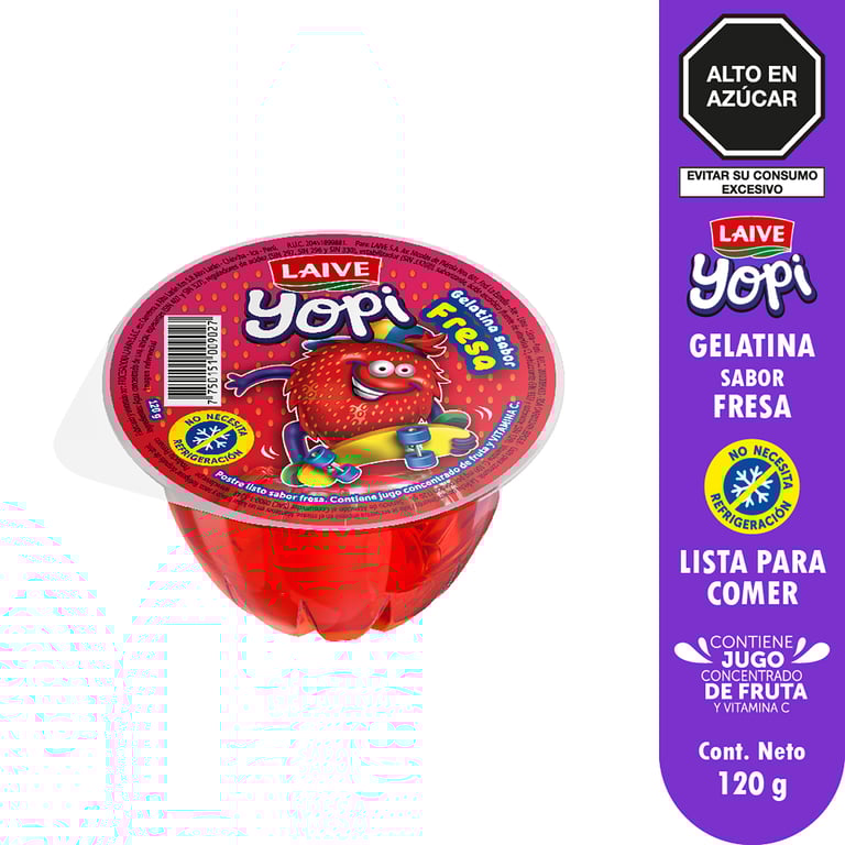 Gelatina Sabor Fresa Yopi x 120 g | Tottus Perú