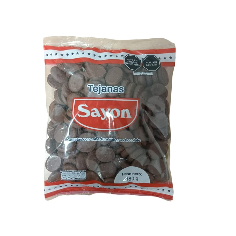 Galleta Sayon Tejanas Cobertura Chocolate x 480 g | Tottus Perú