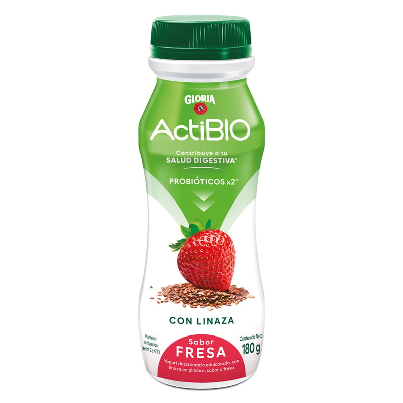 Yogurt Actibio Fresa Linaza 180 g | Tottus Perú