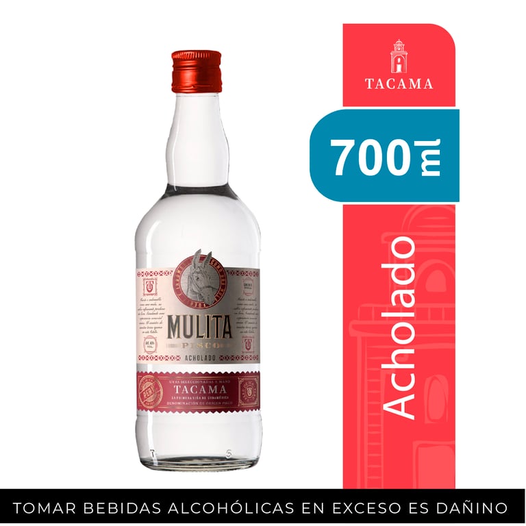 Pisco Tacama Acholado Mulita Botella 700 mL | Tottus Perú