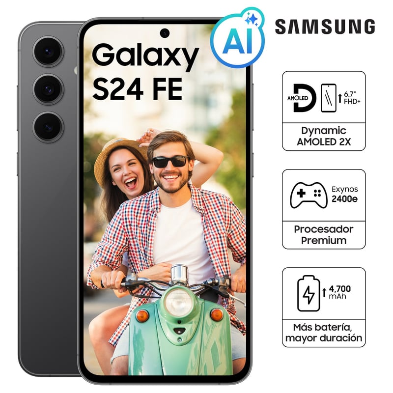 Smartphone Galaxy S24 Fe 8Gb 256Gb Black | Tottus Perú