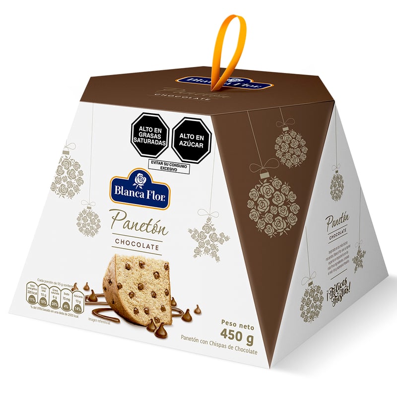 Panetón Blanca Flor Chocolate Bolsa 450 g | Tottus Perú