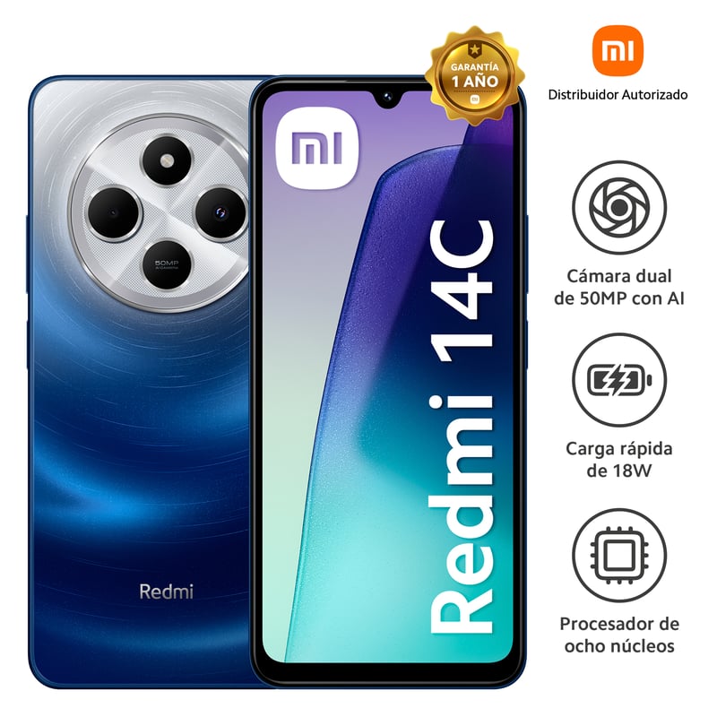Smartphone Redmi 14C Starry Blue 4Gb 256Gb | Tottus Perú